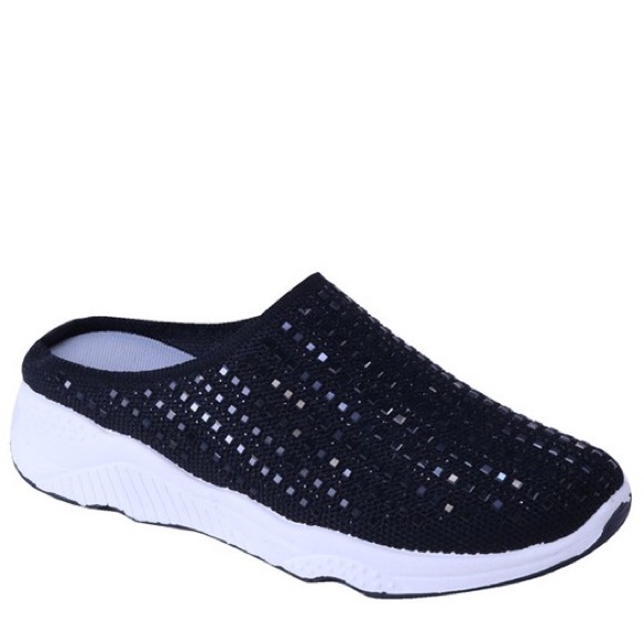 Italina | Shoes | Italina Rhinestone Embellished Slipon Backless Closed ...